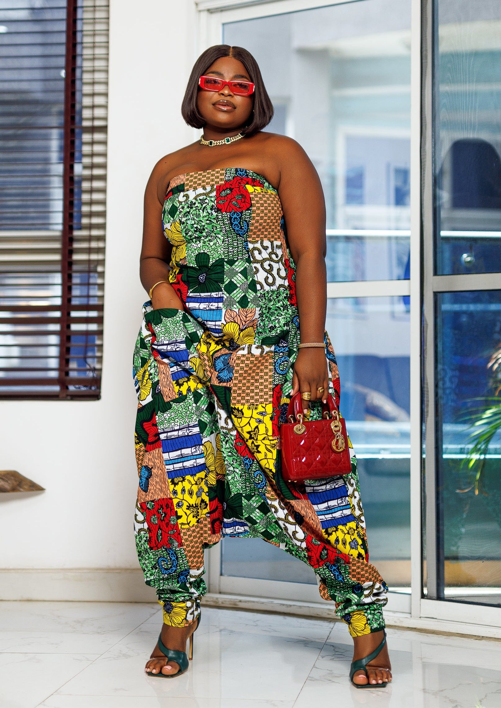 African Print Jumpsuit Plus Size