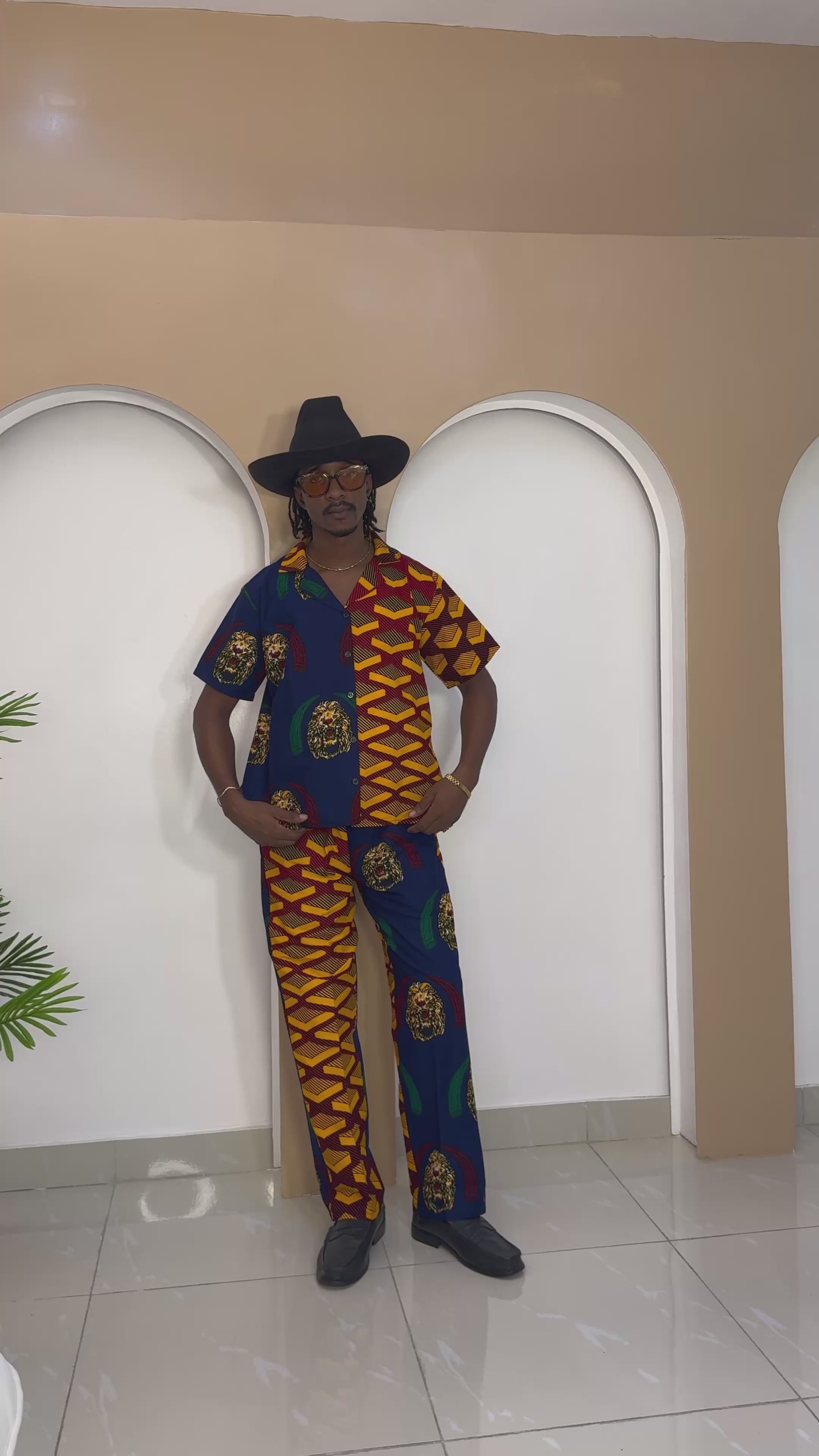 Unisex Igbo Isi Agu Shirt & Pants Set – Traditional African Wear ...